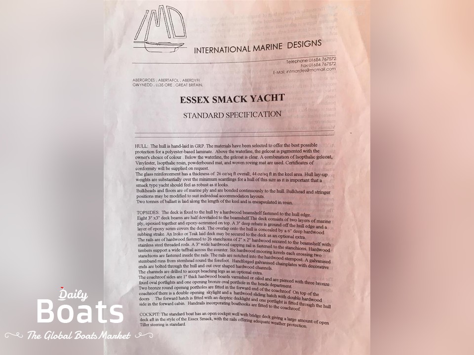 2000 Tyrell and Young of Faversham Colchester Smack 8.9 for sale. View ...