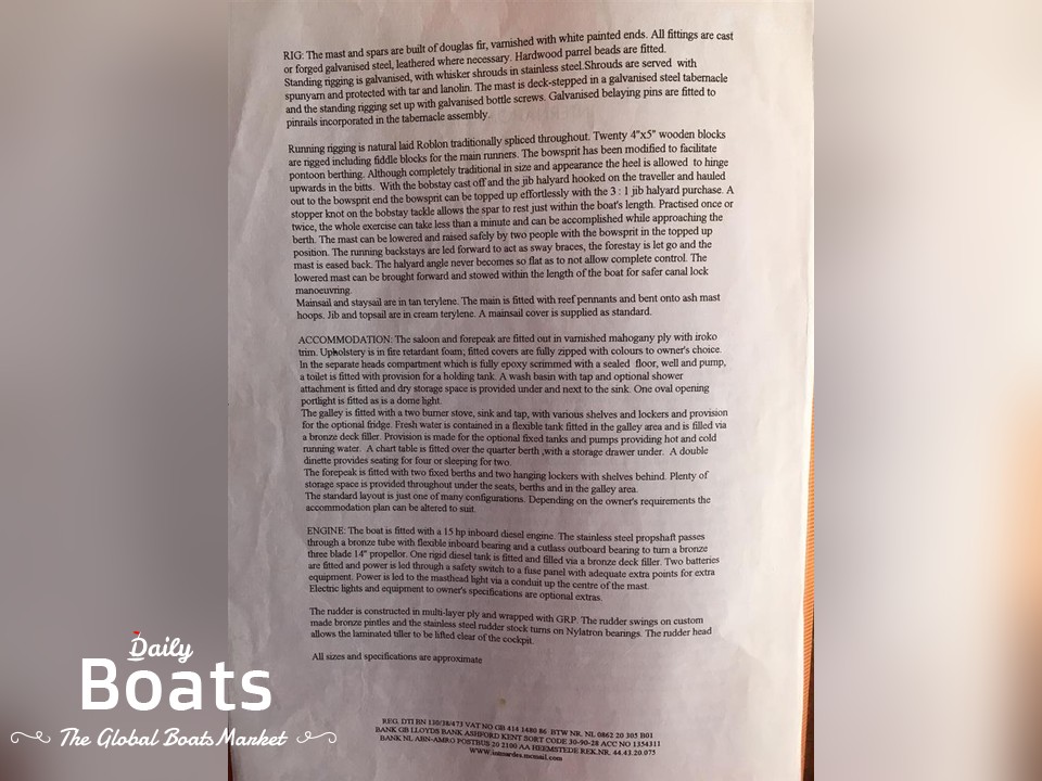 2000 Tyrell and Young of Faversham Colchester Smack 8.9 for sale. View ...