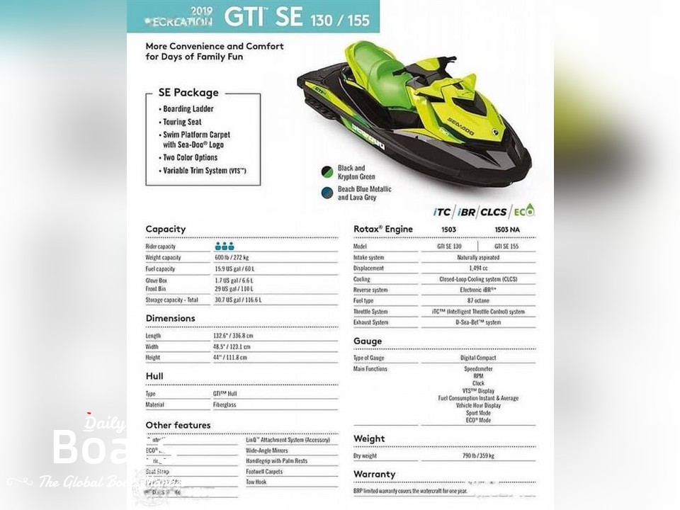 2019 Sea-Doo Gti 130 for sale. View price, photos and Buy 2019 Sea-Doo ...