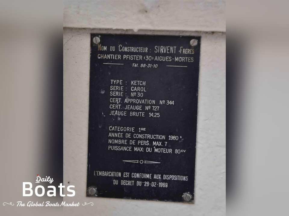 1980 Pfister shipyard Carol Ketch for sale. View price, photos and Buy ...