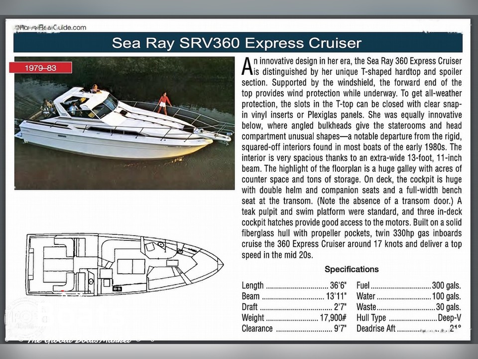 1980 Sea Ray Srv 360 Express Cruiser for sale. View price, photos and ...