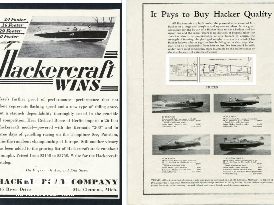 1929 Hacker-Craft Baby Dolphin Triple Cockpit for sale. View price ...