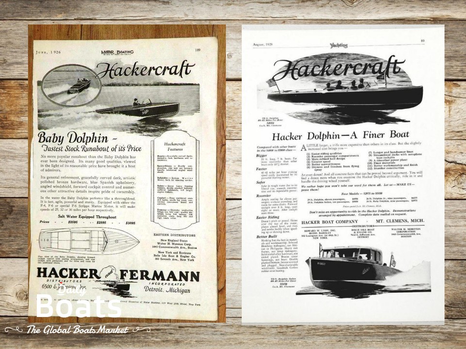 1929 Hacker-Craft Baby Dolphin Triple Cockpit for sale. View price ...