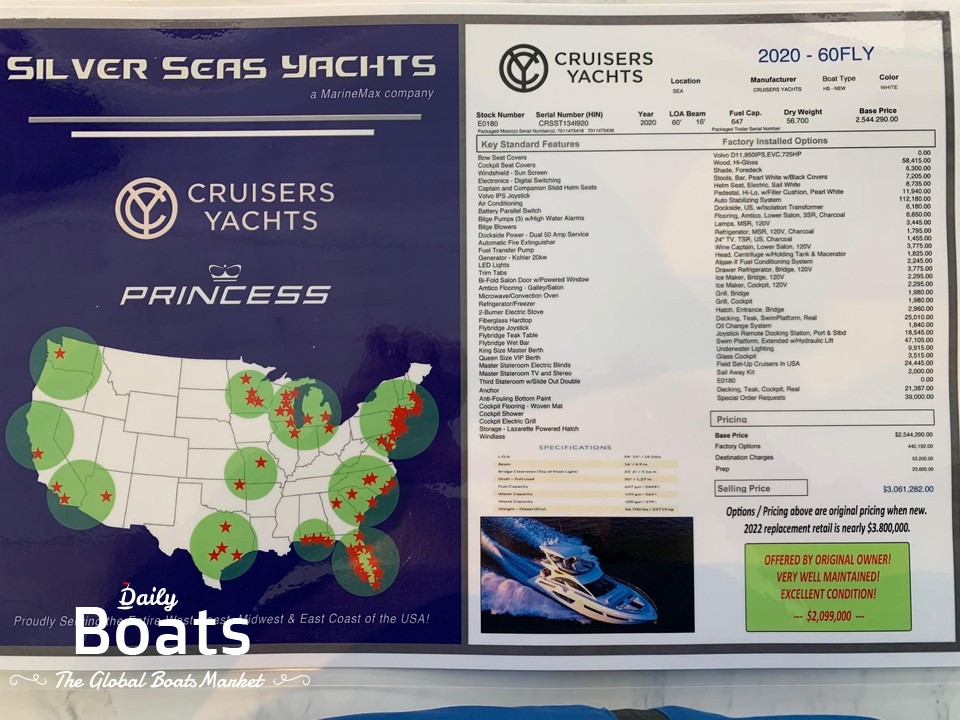 2020 Cruisers Yachts 60 Fly for sale. View price, photos and Buy 2020 ...