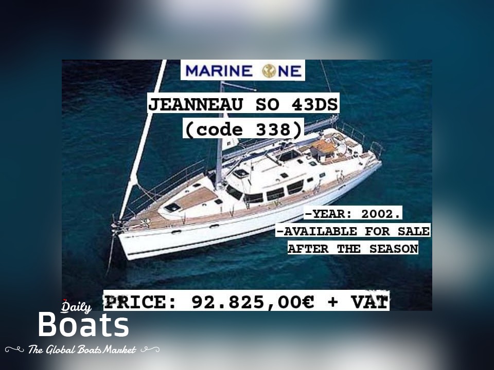 2002 Jeanneau Sun Odyssey 43 Ds for sale. View price, photos and Buy ...