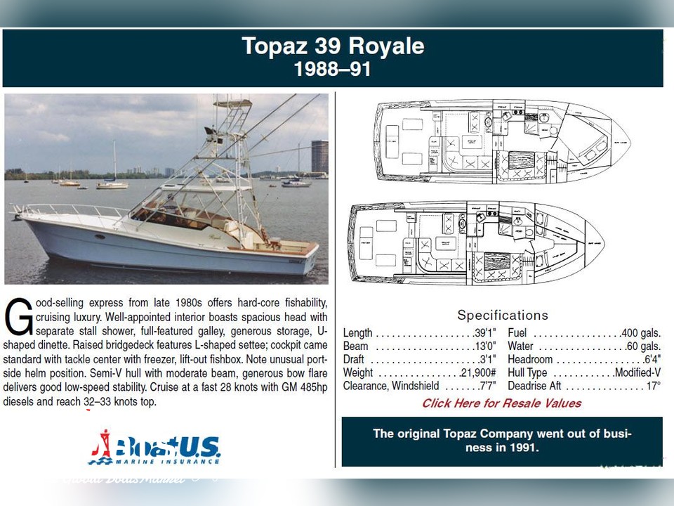 1989 Topaz 39 Royale for sale. View price, photos and Buy 1989 Topaz 39 ...