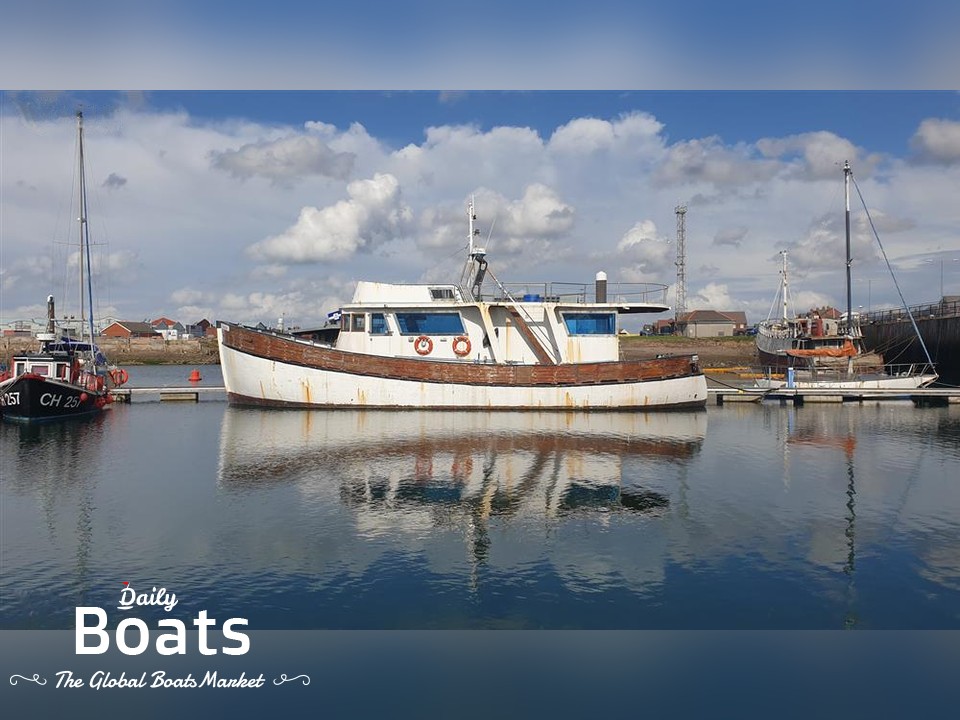 1970 Houseboat 65 Ft Liveaboard Converted Wooden Trawler for sale. View ...