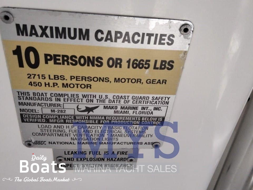 1998 Mako Marine 282 C.C. for sale. View price, photos and Buy 1998 ...