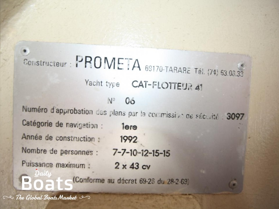 1992 Unknown Modele-Cat Flotteur 41 Chantier Prometa for sale. View ...