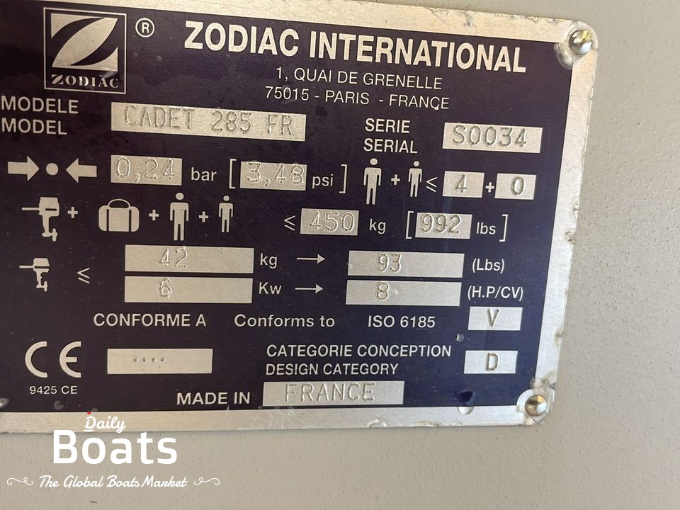 2011 Zodiac Cadet 285 for sale. View price, photos and Buy 2011 Zodiac ...