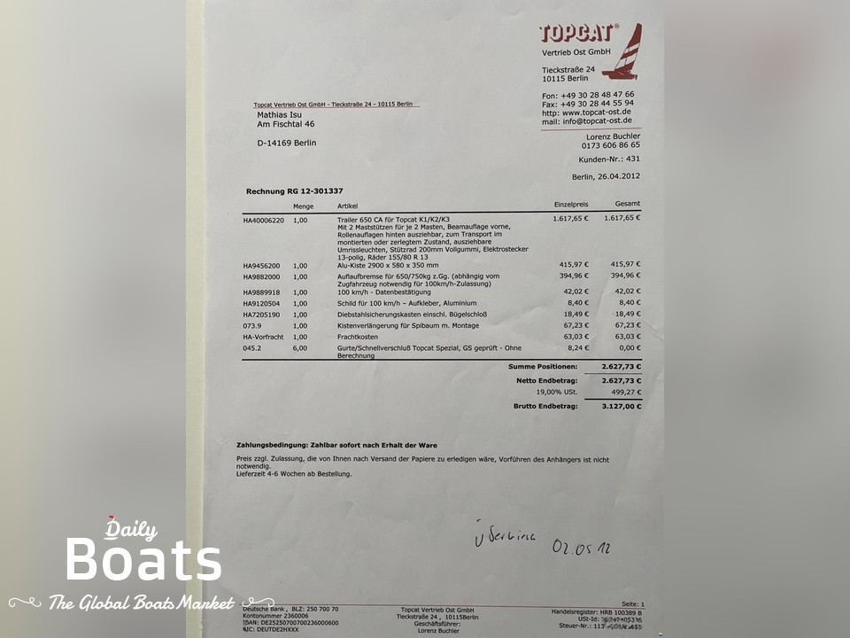 2012 Topcat K3 zu verkaufen. Preis und fotos ansehen und 2012 Topcat K3 ...