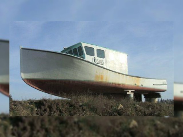 1987 1987 Fibertlass Over Wood Nova Scotia Fishing Boat Hull Nova ...