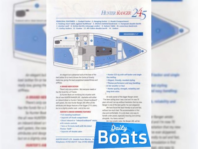 2000 Hunter Ranger 245 for sale. View price, photos and Buy 2000 Hunter ...